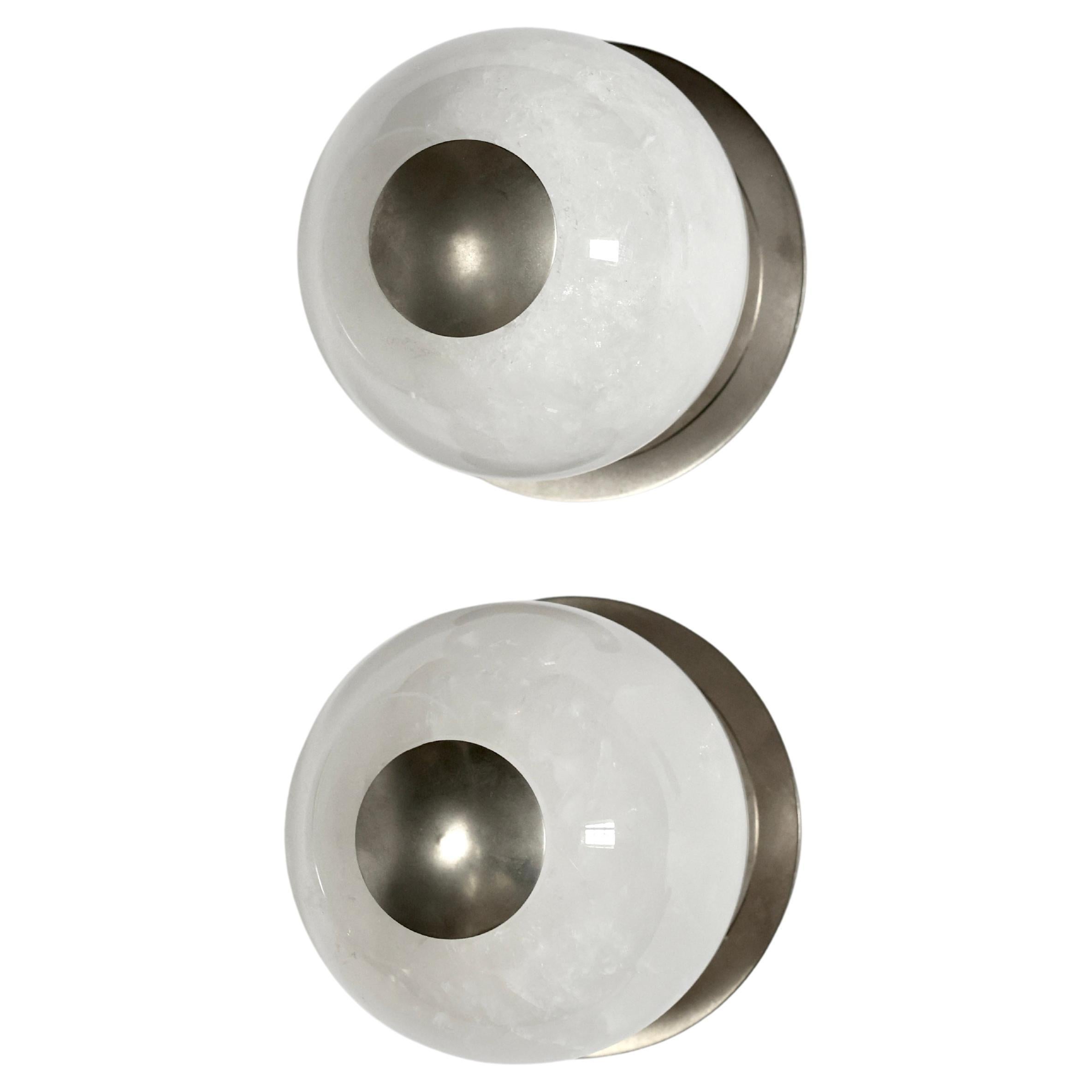 Lumiere Rock Crystal Sconces by Phoenix at 1stDibs