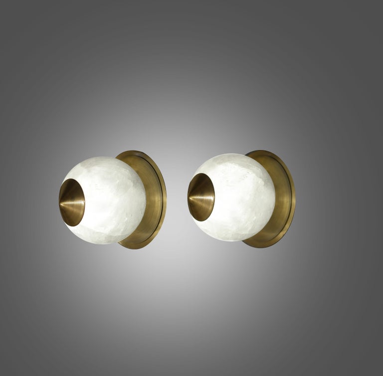 BRE Rock Crystal Sconce by Phoenix For Sale at 1stDibs