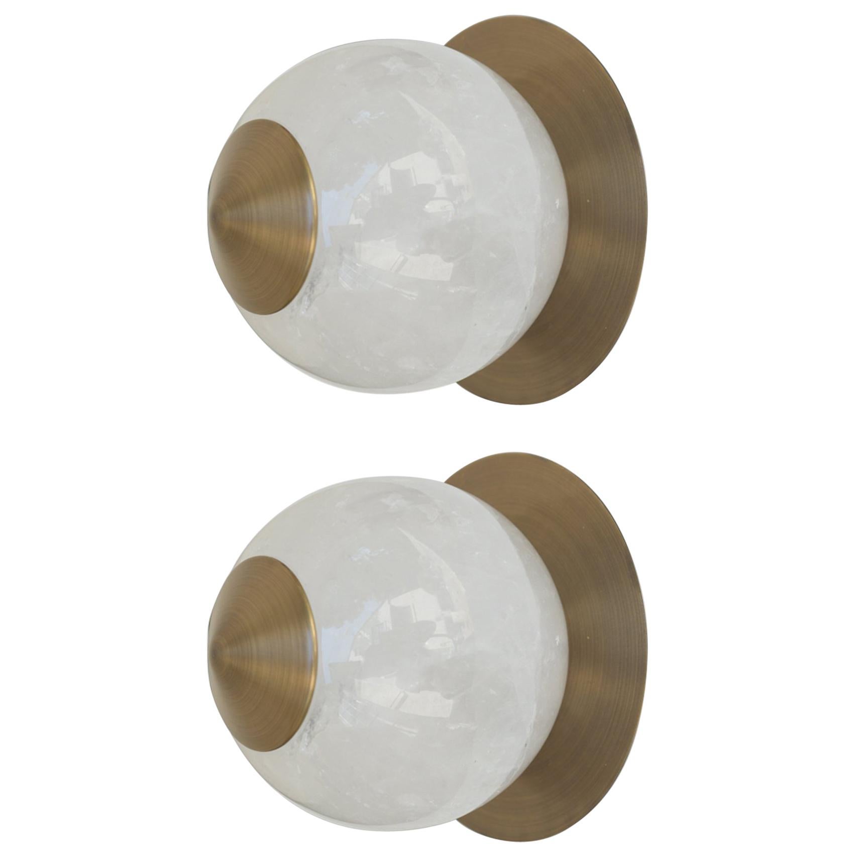 BRE Rock Crystal Sconce by Phoenix For Sale at 1stDibs