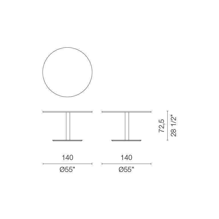 Break Table in Dark Green Stainless Steel or Matte Lacquer Finish for ...