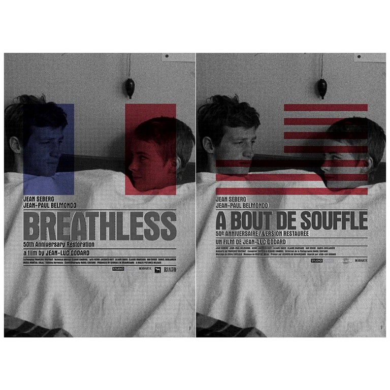 Breathless R2010 U.S. One Sheet Film Poster Set of 2 at 1stDibs