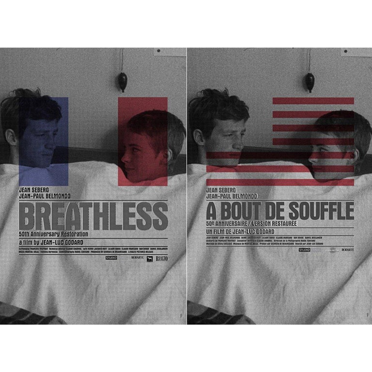 Breathless R2010 U.S. One Sheet Film Poster Set of 2 at 1stDibs
