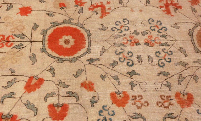 Breathtaking Large Oversized Antique Khotan Carpet. Size: 14 ft x 20 ft ...