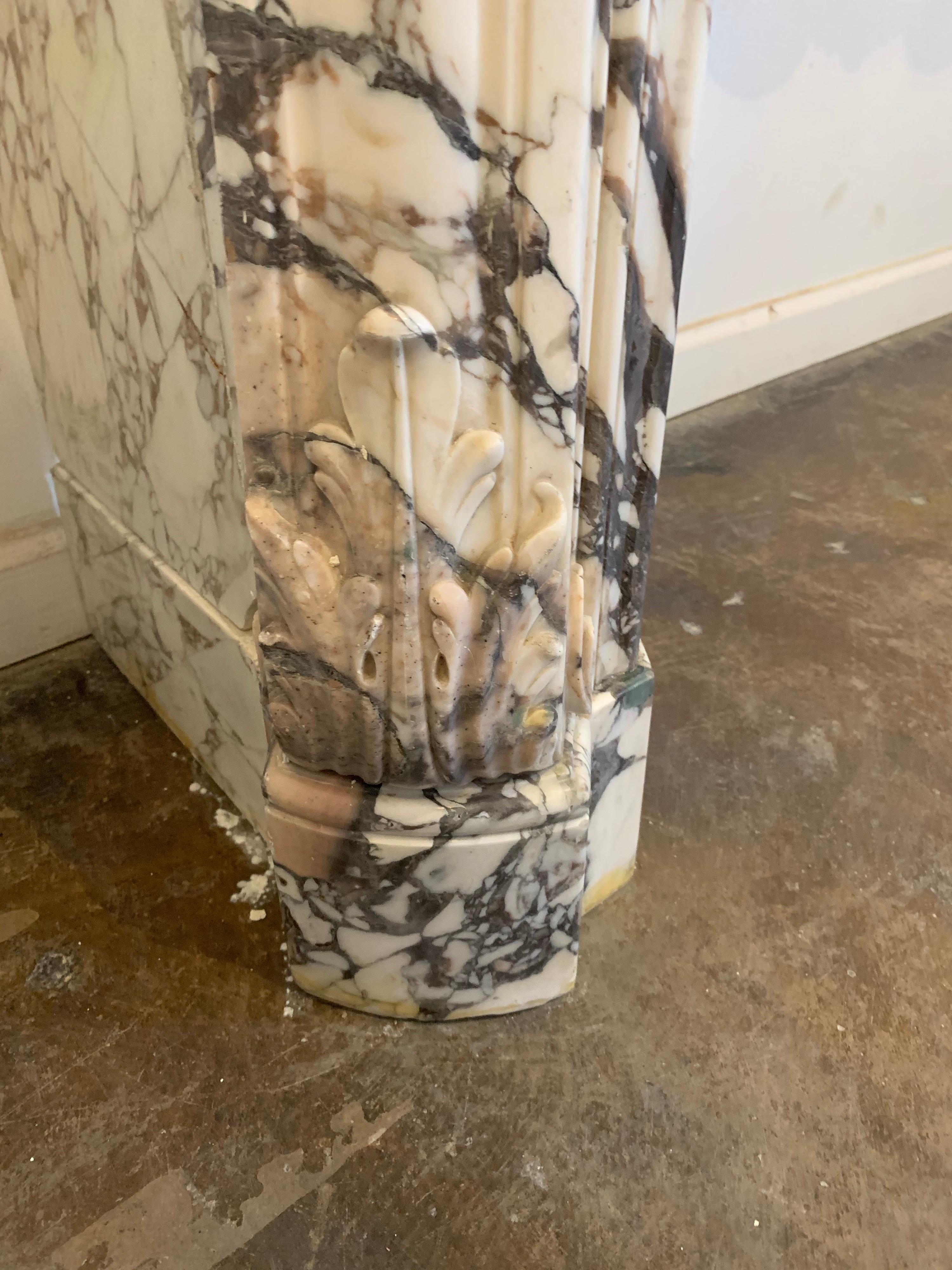 18th Century Breche Marble Fireplace from Italy For Sale at 1stDibs