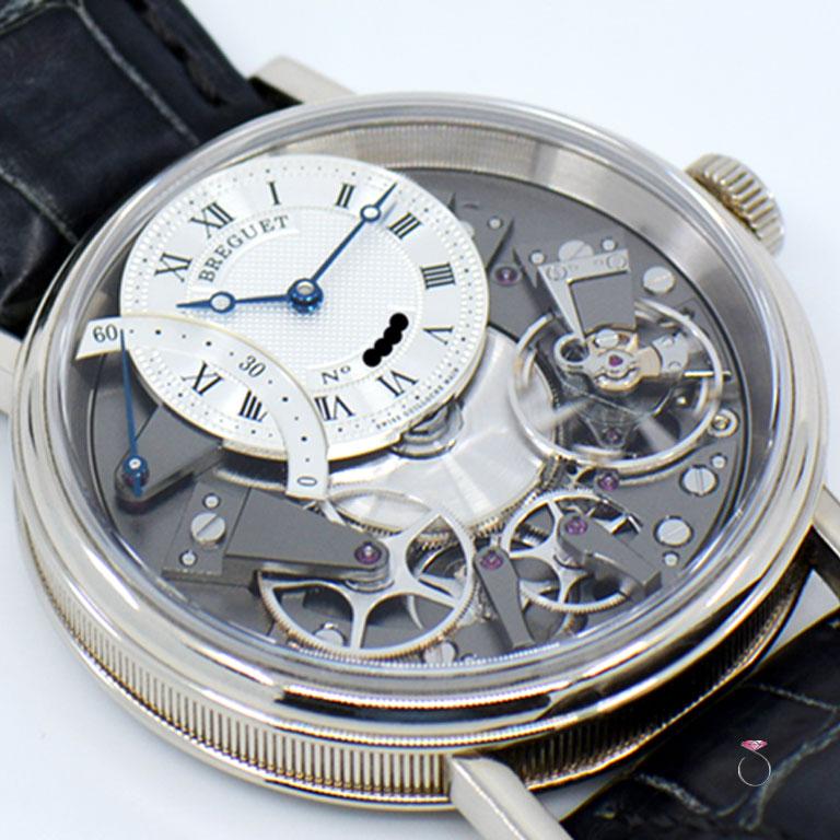 Breguet 7097 Tradition 18 Karat White Gold Automatic Watch, Retrograde ...