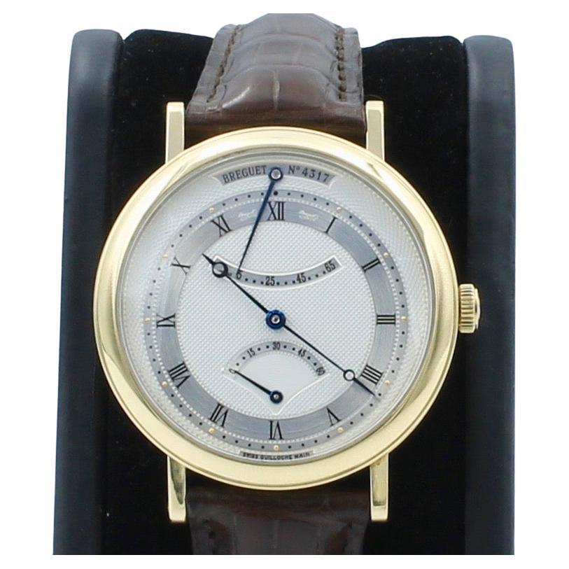 Breguet Classique in 18k Gold with Silver Guilloche Dial Watch For Sale ...