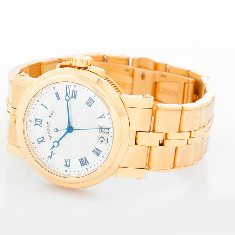 Breguet Marine Automatic Big Date Men's 18 Karat Yellow Gold Watch 5817 ...