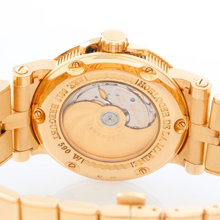 Breguet Marine Automatic Big Date Men's 18 Karat Yellow Gold Watch 5817 ...
