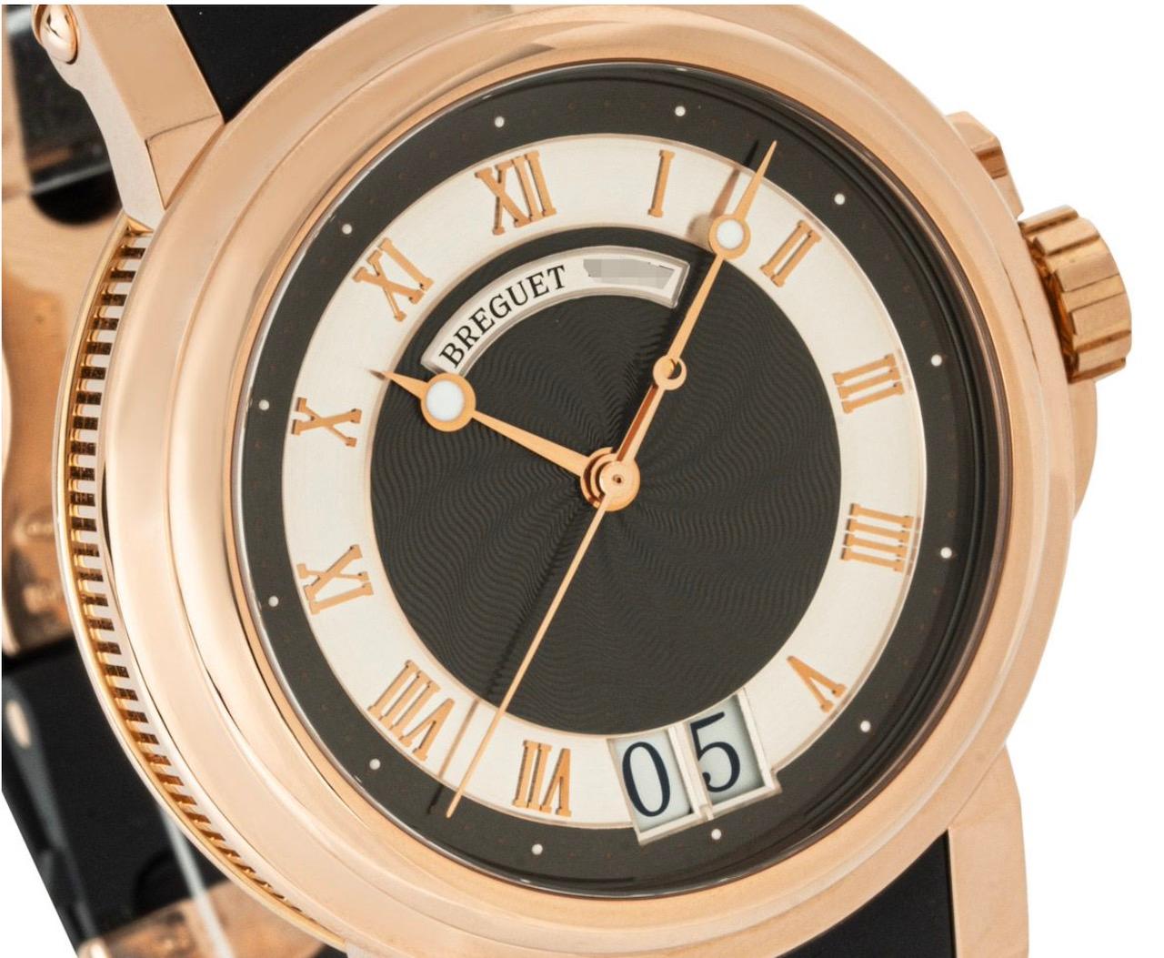 Breguet Marine Big Date Rose Gold Watch 5817BR/Z2/5V8 at 1stDibs