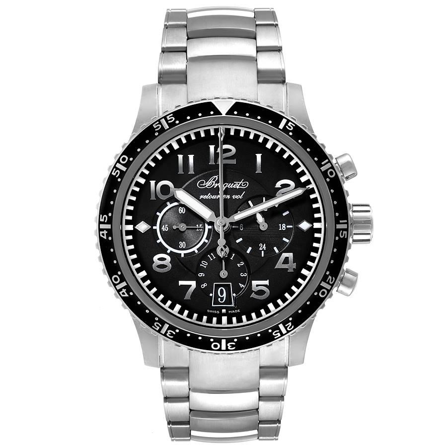 Breguet Transatlantique Type XXI Flyback Titanium Watch 3810 Box Papers ...