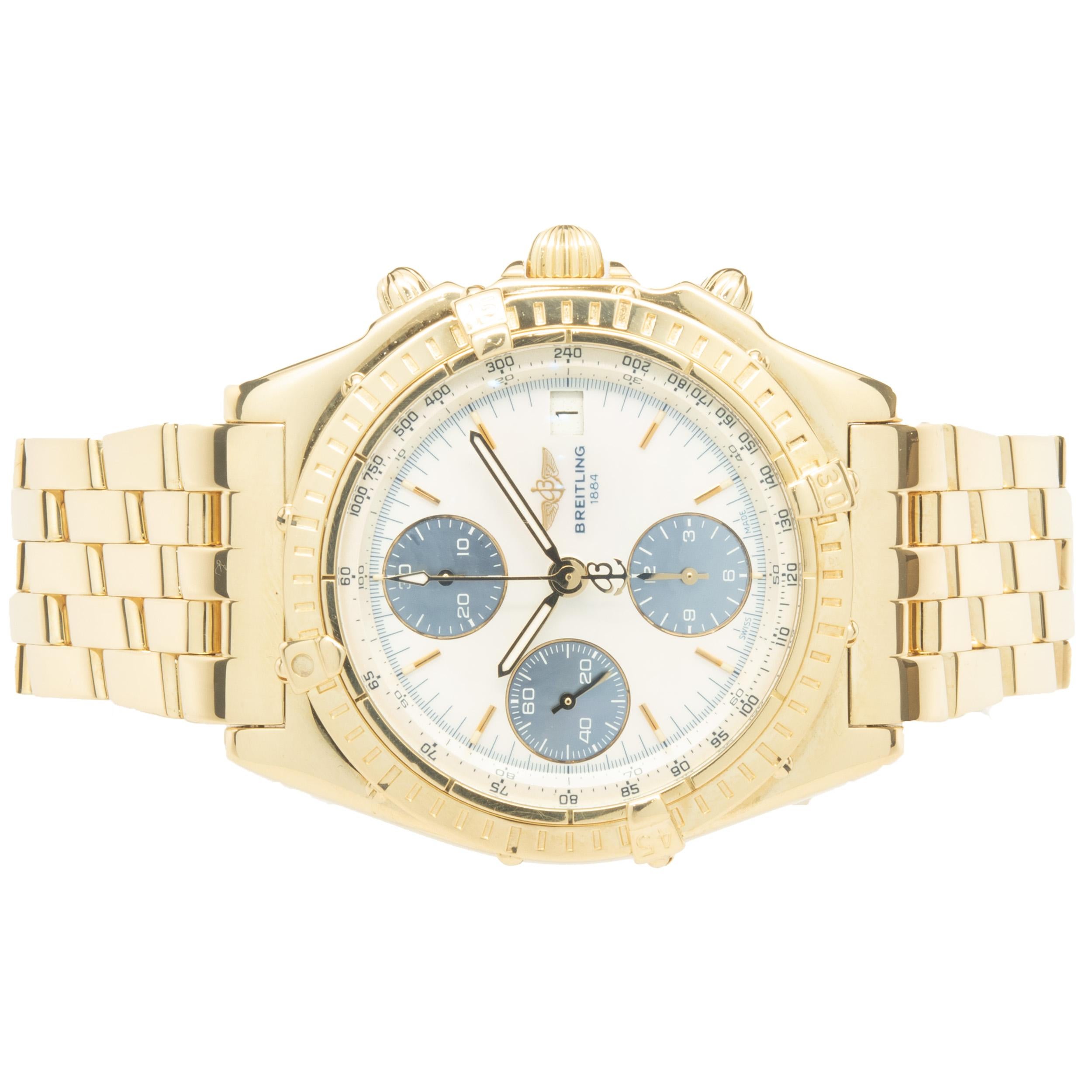 Breitling 18 Karat Yellow Gold Chronomat For Sale at 1stDibs ...