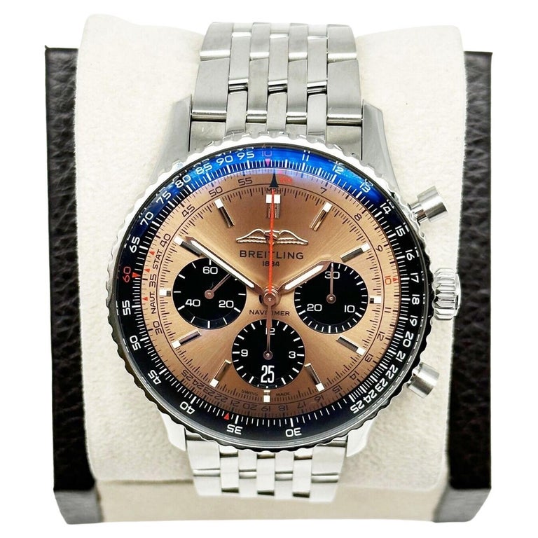 Breitling AB0138 Navitimer B01 Copper Dial Stainless Steel Box Paper ...