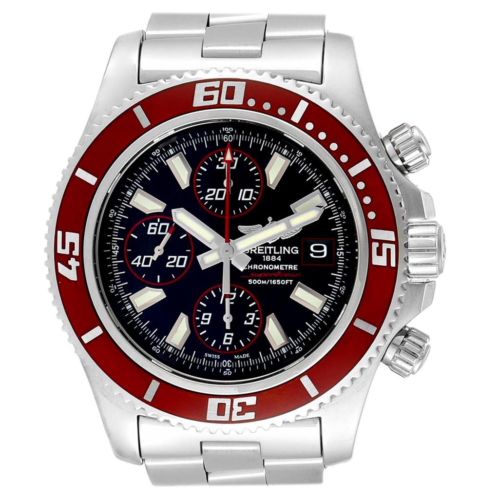 Breitling Aeromarine SuperOcean II Red Bezel Limited Edition Watch ...