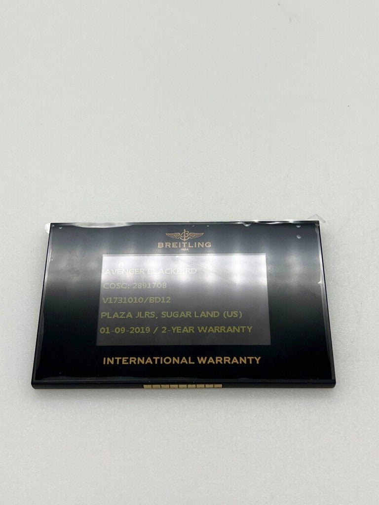 Breitling Avenger Blackbird V17310 Titanium Black Rubber Strap Box ...