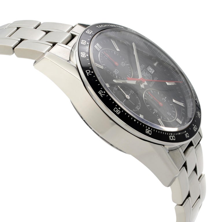 Tag Heuer Carrera Steel Black Dial Automatic Mens Watch CV2014.BA0786 ...