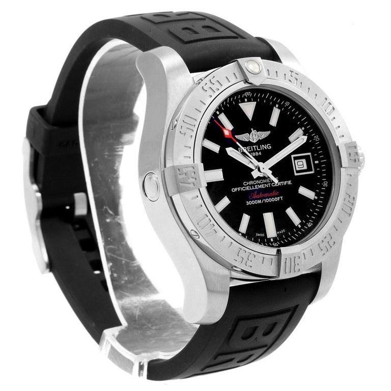 Breitling Avenger II Seawolf Rubber Strap Watch A17331 Men's Papers at ...