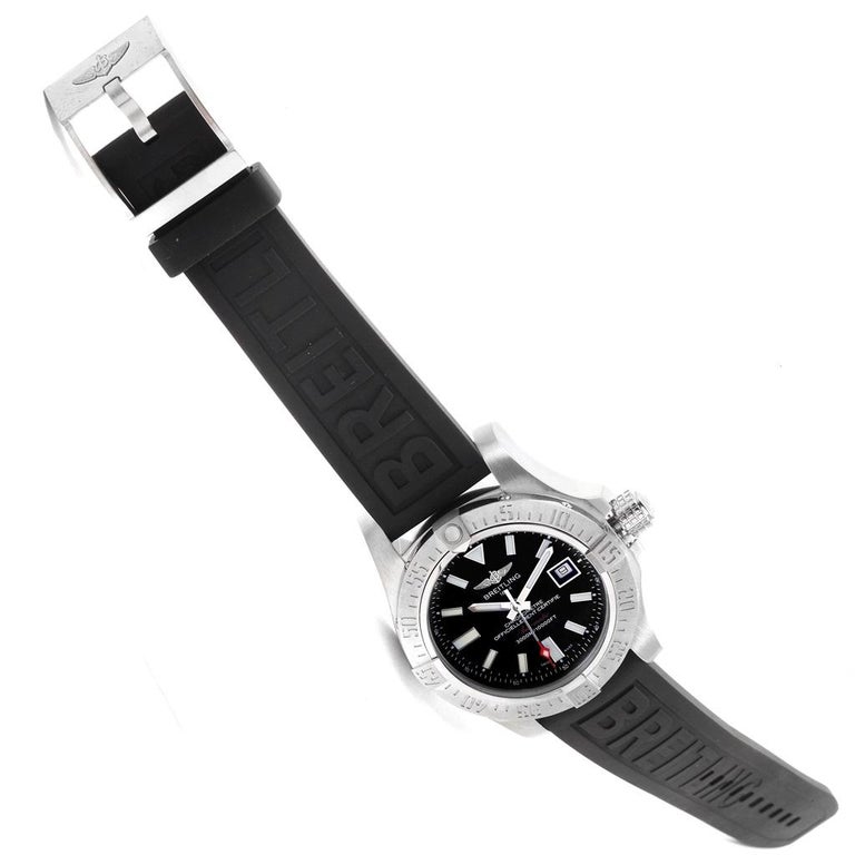 Breitling Avenger II Seawolf Rubber Strap Watch A17331 Men's Papers at ...
