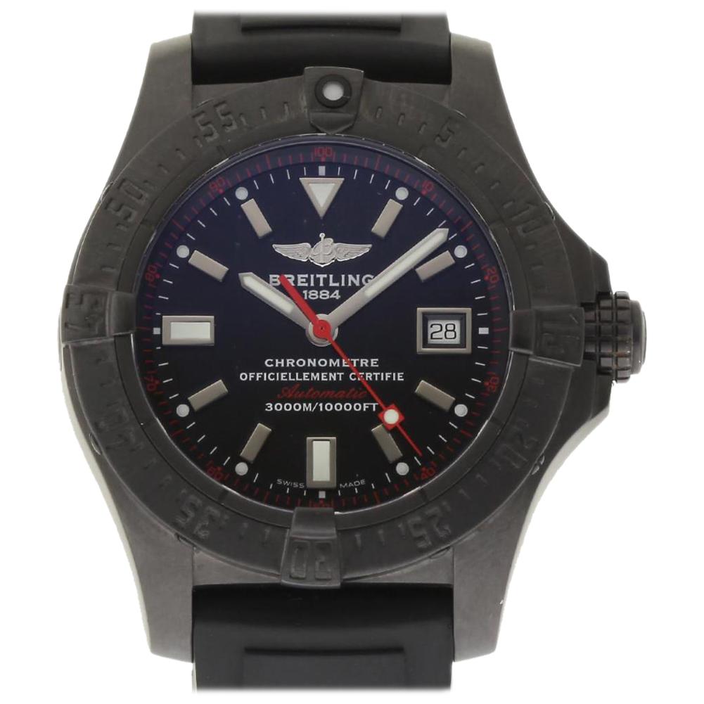 Breitling Avenger Seawolf Black DLC Limited Edition M17330 2 Year ...