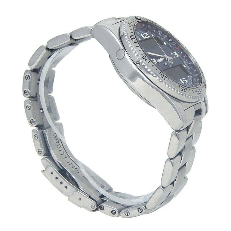 Breitling B-1 Stainless Steel Men's Watch Quartz A68362 For Sale at 1stDibs