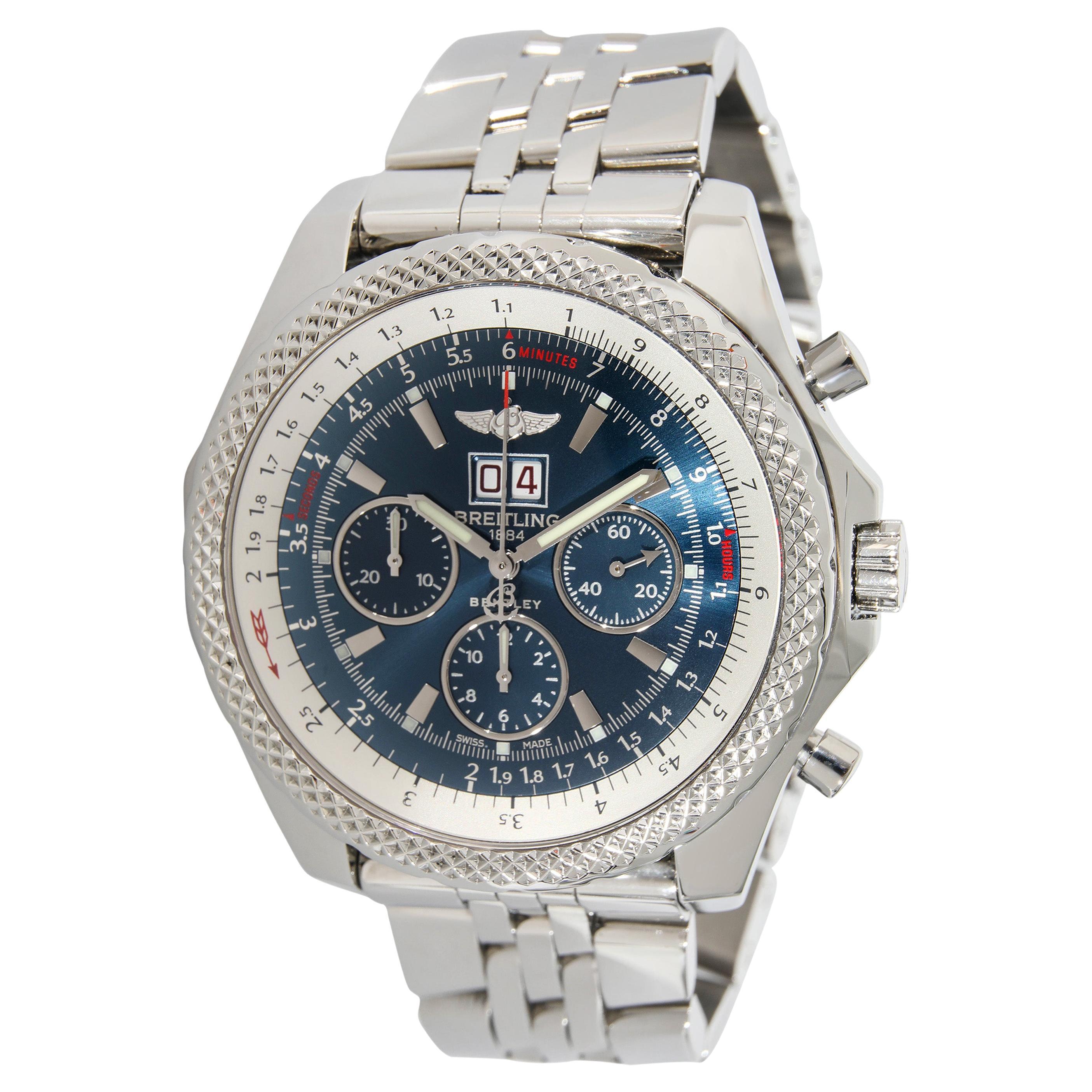 Breitling Bentley 6.75 Speed Black Dial Chronograph Mens Watch A44364 ...