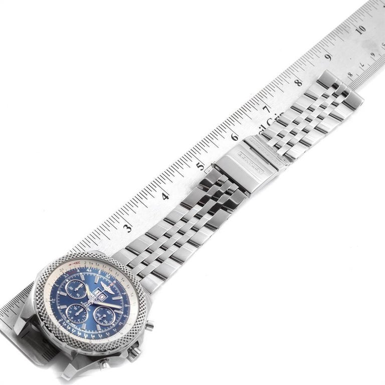 Breitling Bentley 6.75 Speed Chronograph Blue Dial Men's Watch A44364 ...