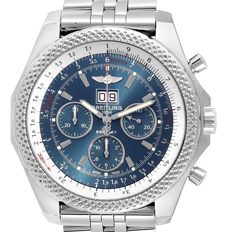 Breitling Bentley 6.75 Speed Chronograph Blue Dial Men’s Watch A44364 ...