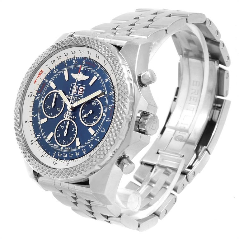Breitling Bentley 6.75 Speed Chronograph Blue Dial Men's Watch A44364 ...