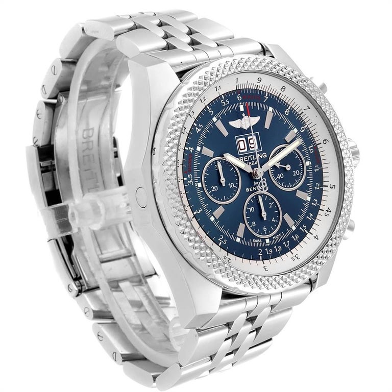 Breitling Bentley 6.75 Speed Chronograph Blue Dial Men’s Watch A44364 ...
