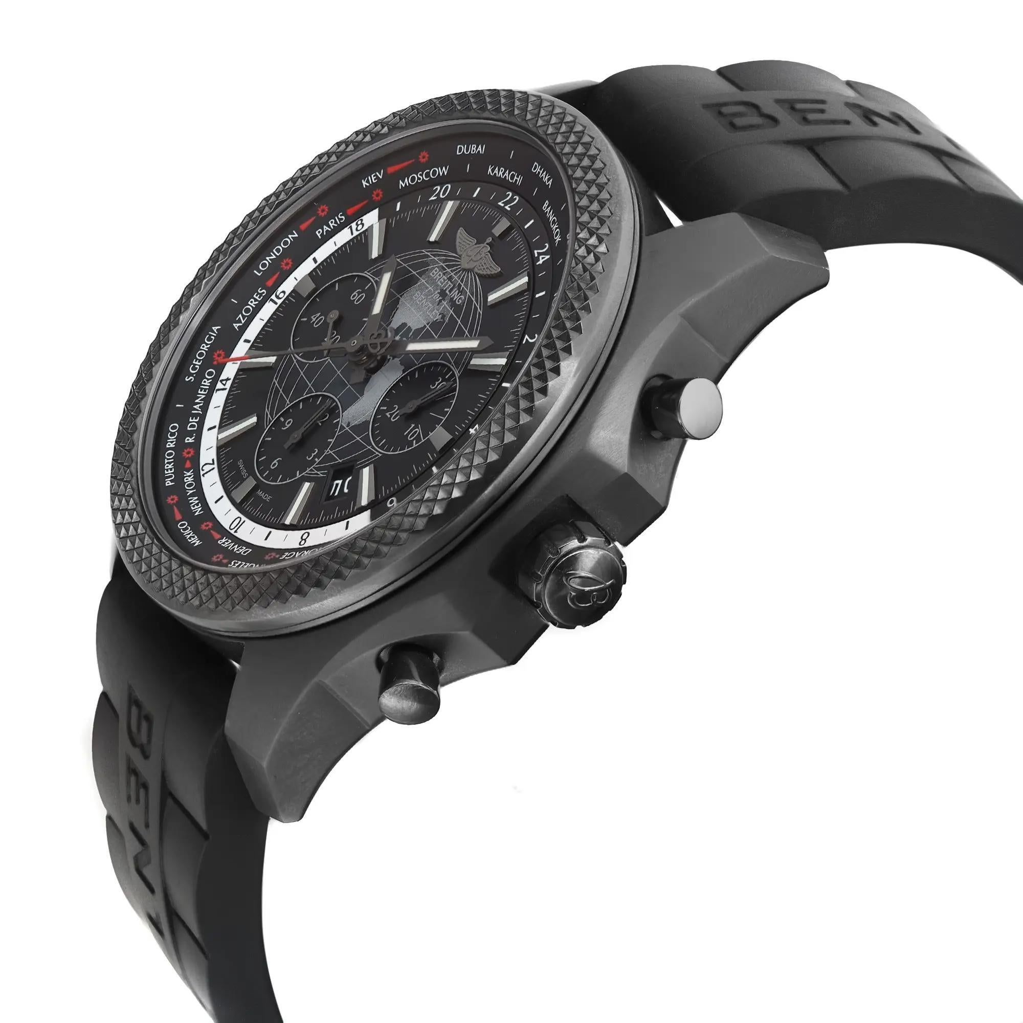 Breitling Bentley B05 Unitime Steel Black Dial Watch MB0521V4/BE46-244S ...