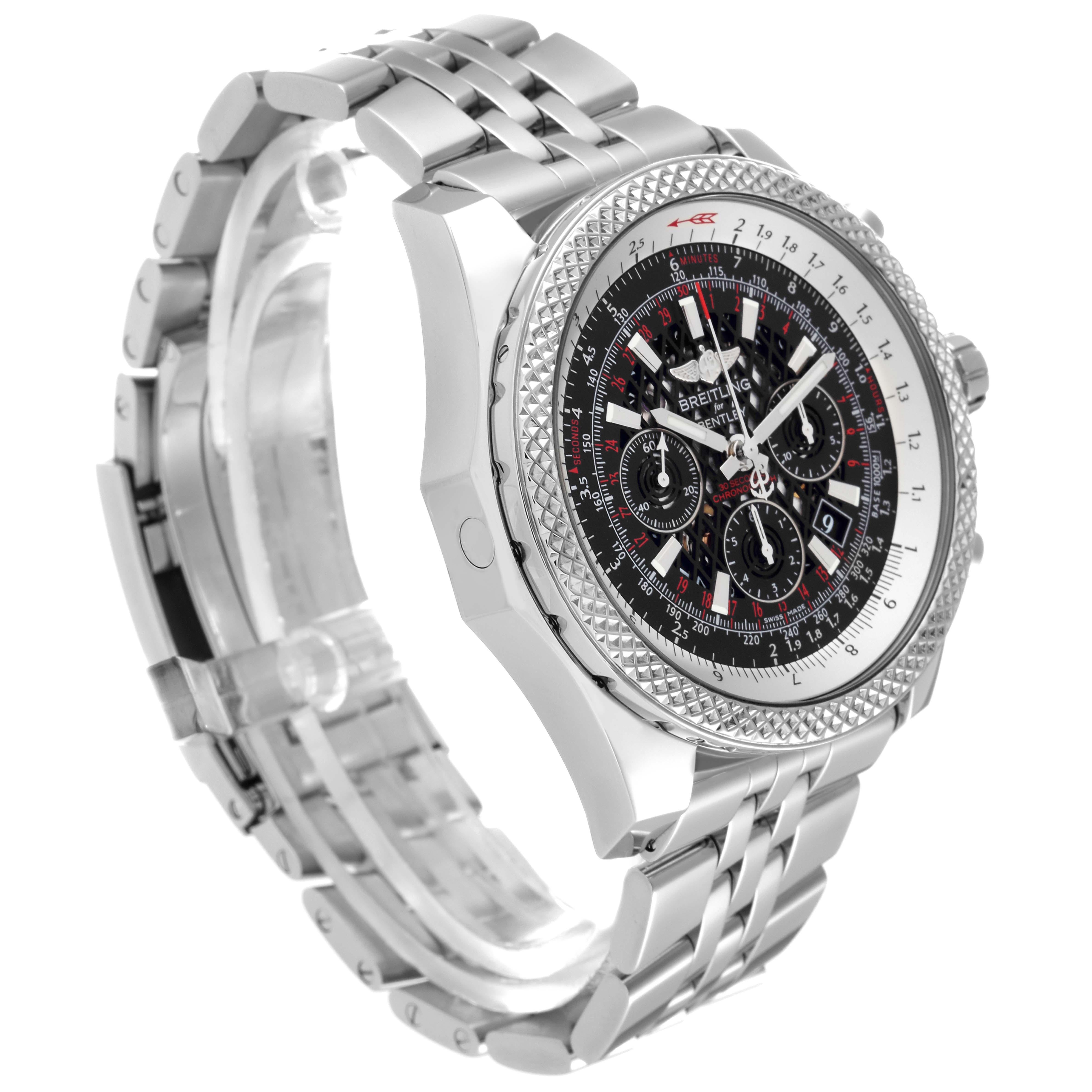 Breitling Bentley B06 Black Dial Chronograph Steel Mens Watch AB0611 ...