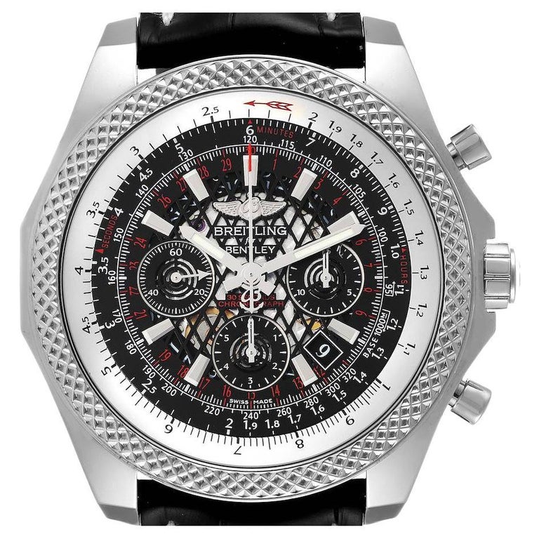 Breitling Bentley B06 Black Dial Chronograph Steel Mens Watch AB0611 ...