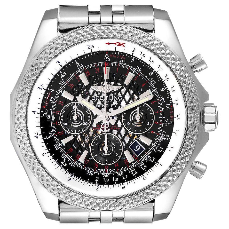 Breitling Bentley Grey Dial Chronograph Steel Men's Watch A25362 For ...