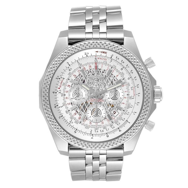 Breitling Bentley B06 Silver Dial Chronograph Watch AB0611 Box Card For ...