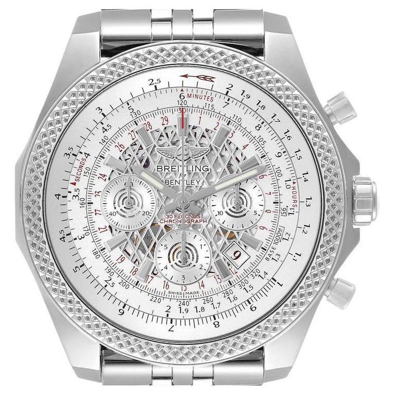 Breitling Bentley B06 Silver Dial Chronograph Watch AB0611 Box Card For ...