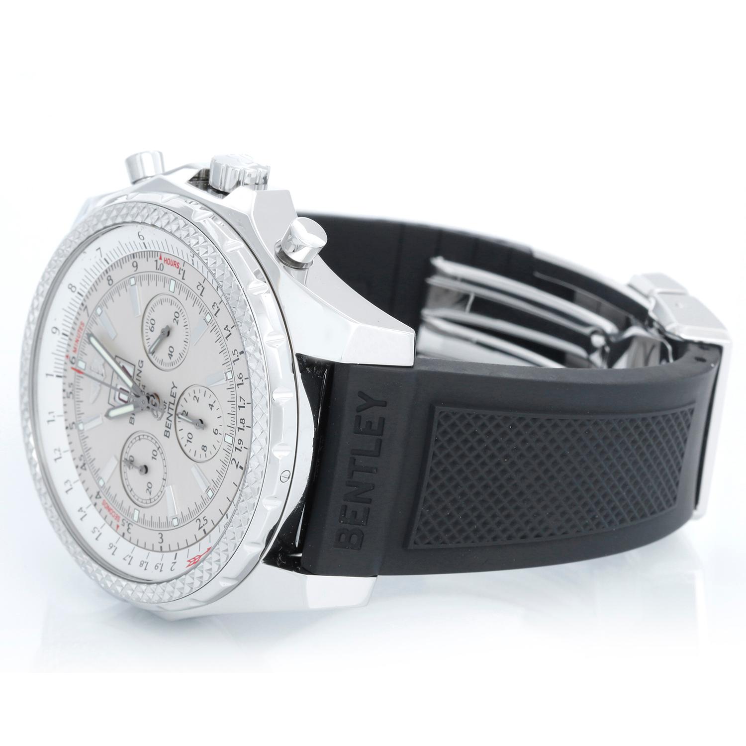 Breitling Bentley Chronograph Men's Steel Watch Silver Dial A44362 For ...
