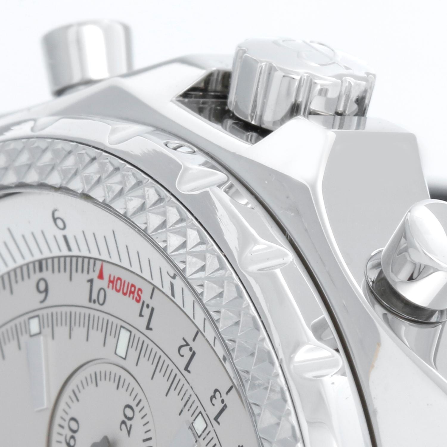 Breitling Bentley Chronograph Men's Steel Watch Silver Dial A44362 For ...