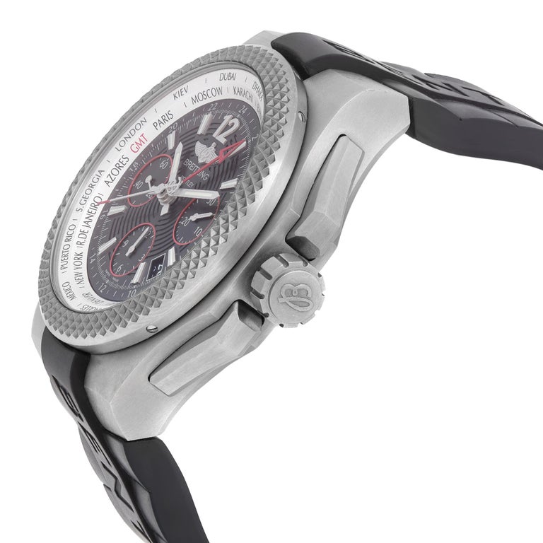 Breitling Bentley GMT Titanium Black Dial Automatic Men Watch EB043335 ...