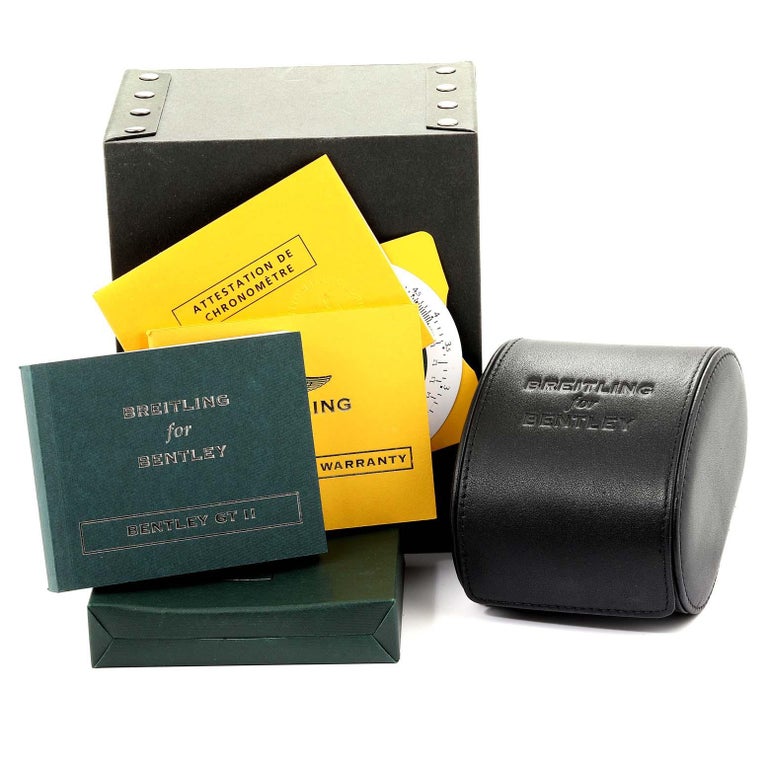 Breitling Bentley Motors GT II Black Red Dial Men's Watch A13365 Box ...