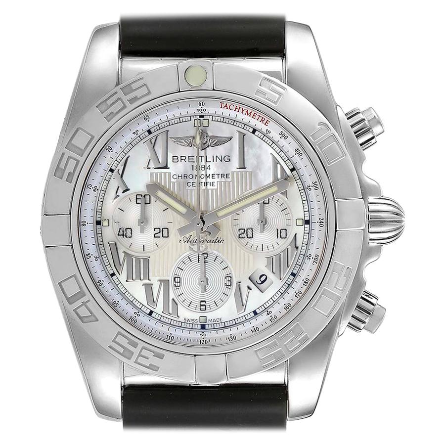 Breitling Chronomat Watch D13048 Blue Dial Stainless and Gold Pilot ...