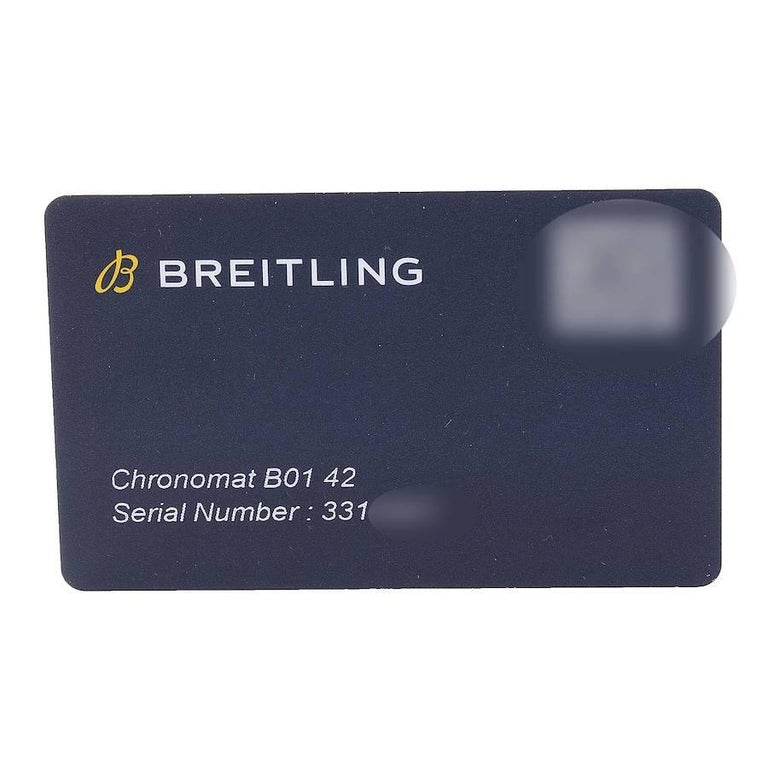 Breitling Chronomat B01 Steel Rose Gold Grey Dial Mens Watch UB0134 Box Card For Sale at 1stDibs