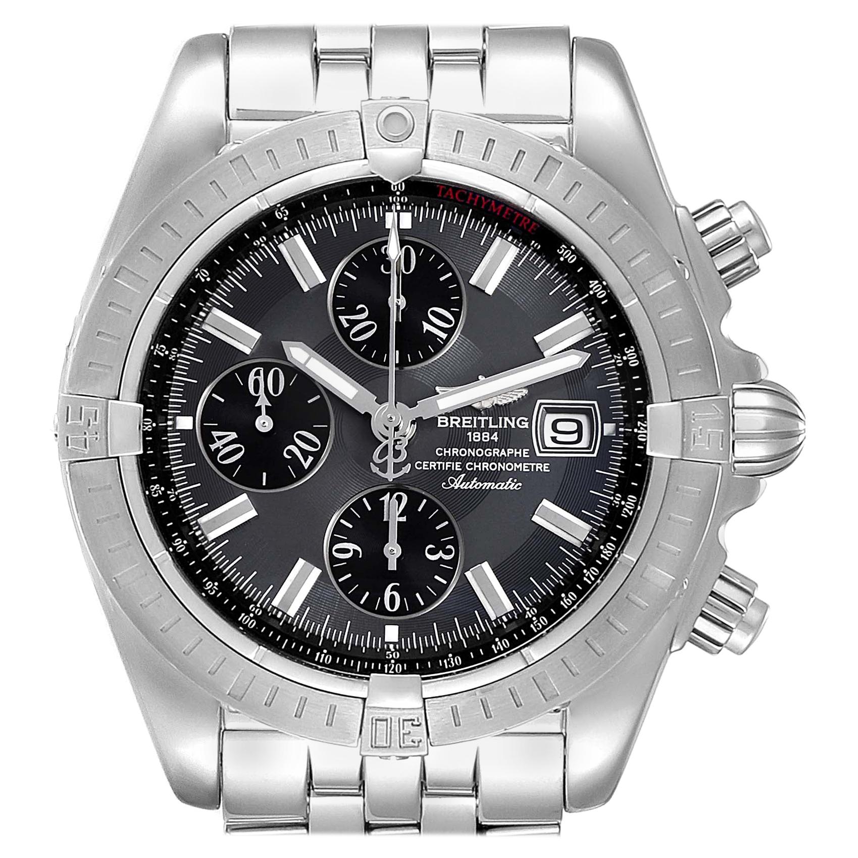 Breitling Chronomat Evolution Grey Dial Steel Men's Watch A13356 For ...