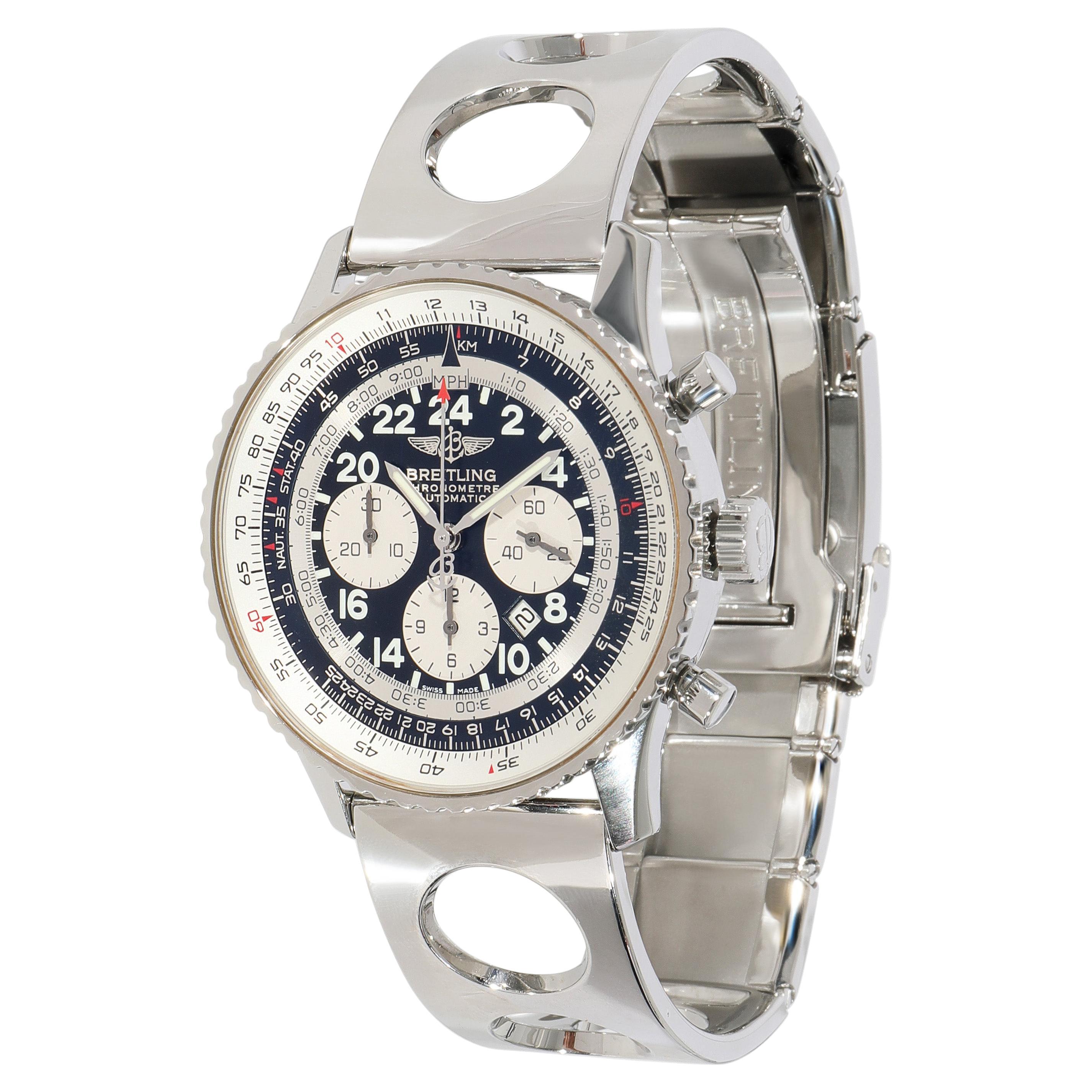 Breitling Stainless Steel Navitimer Cosmonaute Manual Wristwatch Ref ...