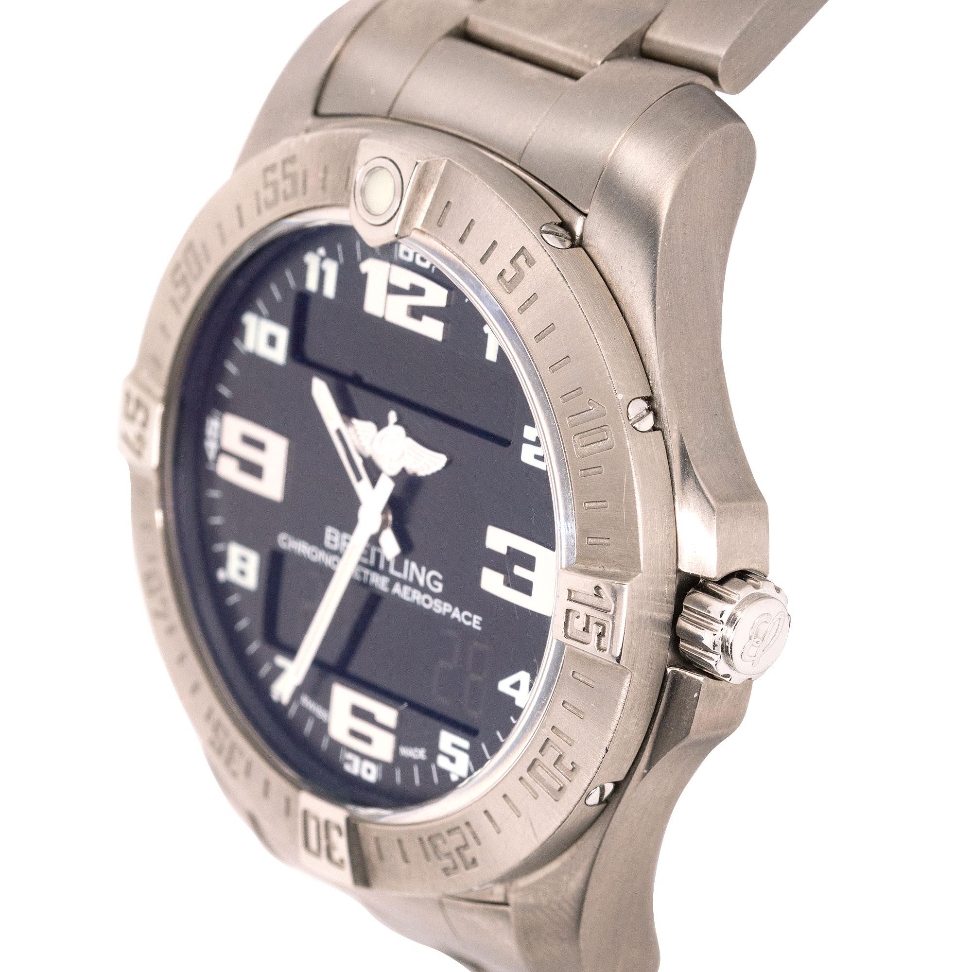 Breitling E79363 Aerospace Titanium Gray Digital Dial Watch For Sale at ...