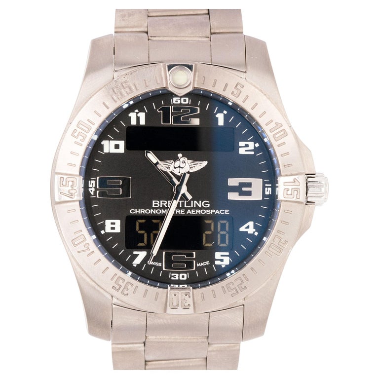 Breitling E79363 Aerospace Titanium Grey Digital Dial Watch For Sale at ...