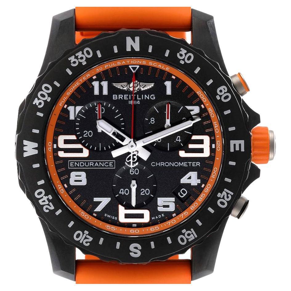 Breitling Endurance Pro Orange Breitlight Mens Watch X82310 Box Card ...