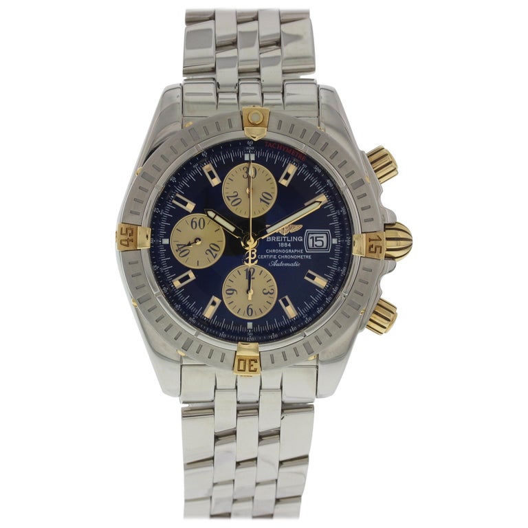 Breitling Evolution B13356 with Band, Steel and 18 Karat Gold Bezel and ...