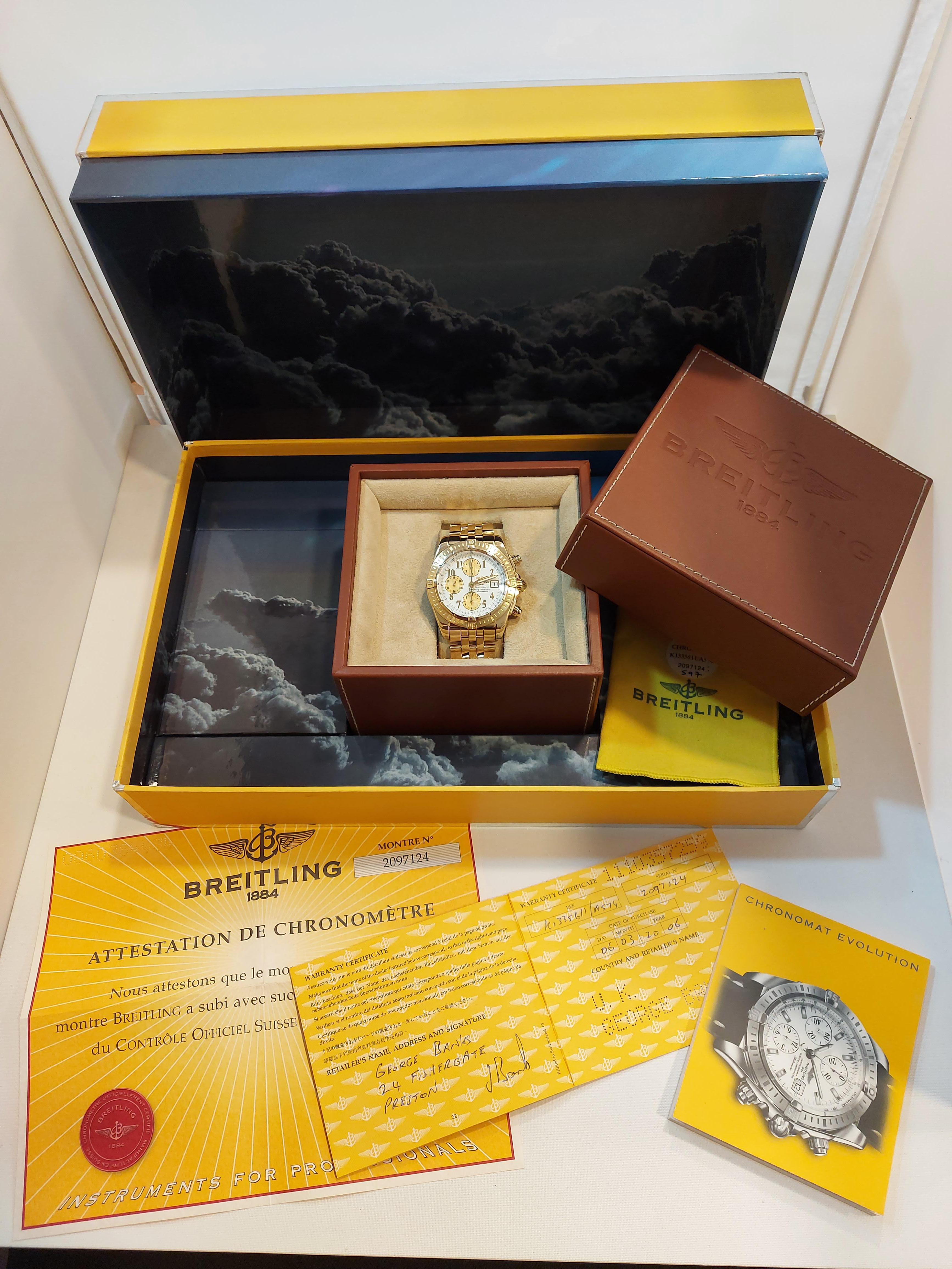 Breitling Evolution Watch For Sale at 1stDibs | b13356, breitling gold ...