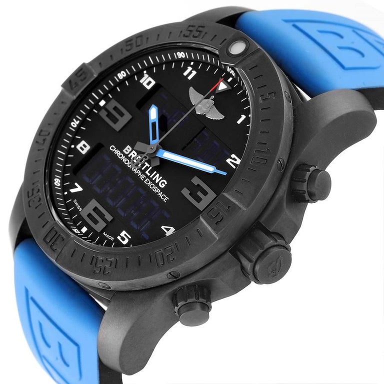 Breitling Exospace DLC Coated Titanium Mens Watch VB5510 Box Papers For ...