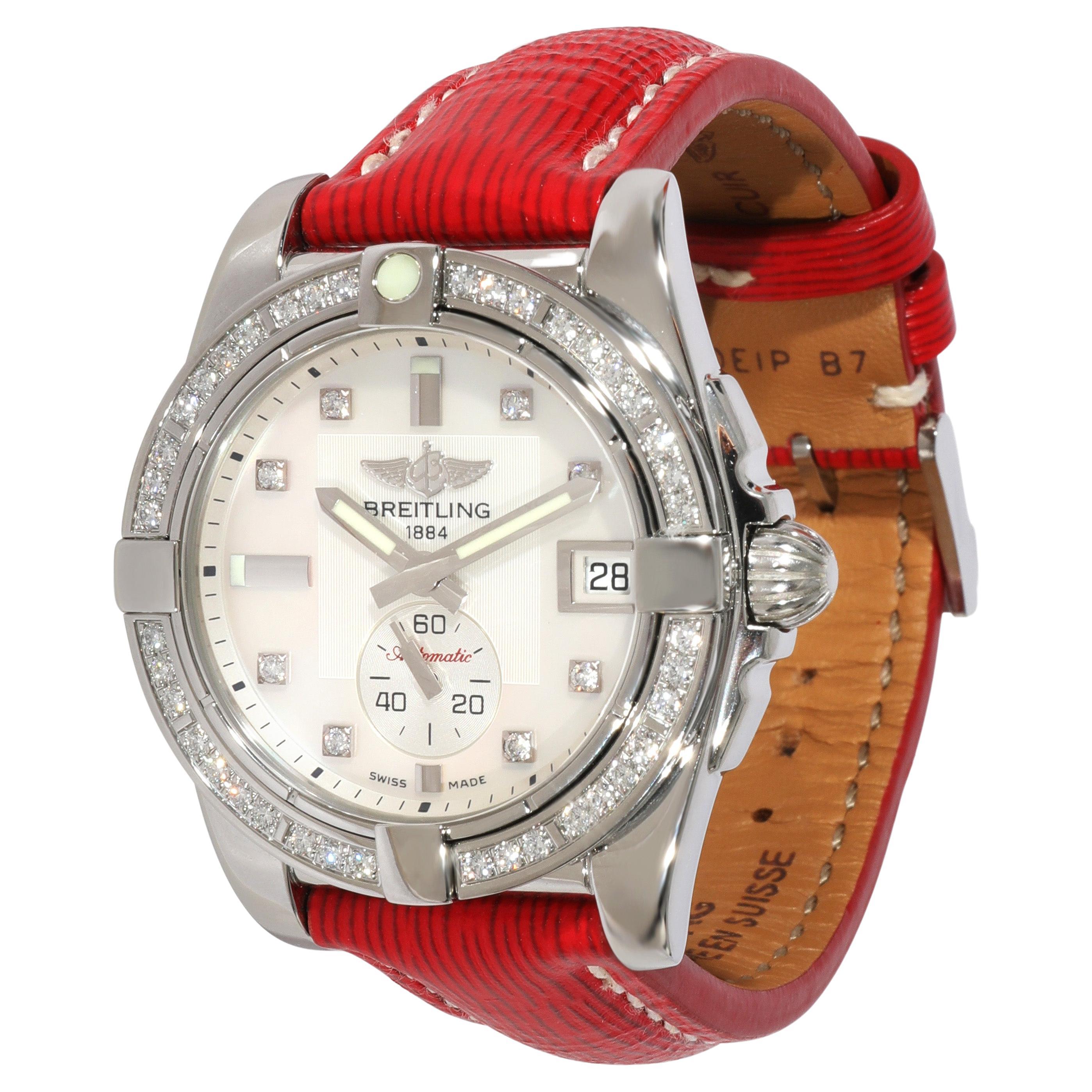 Breitling Galactic 30 Steel Rose Gold Diamond Ladies Watch C71340 at ...