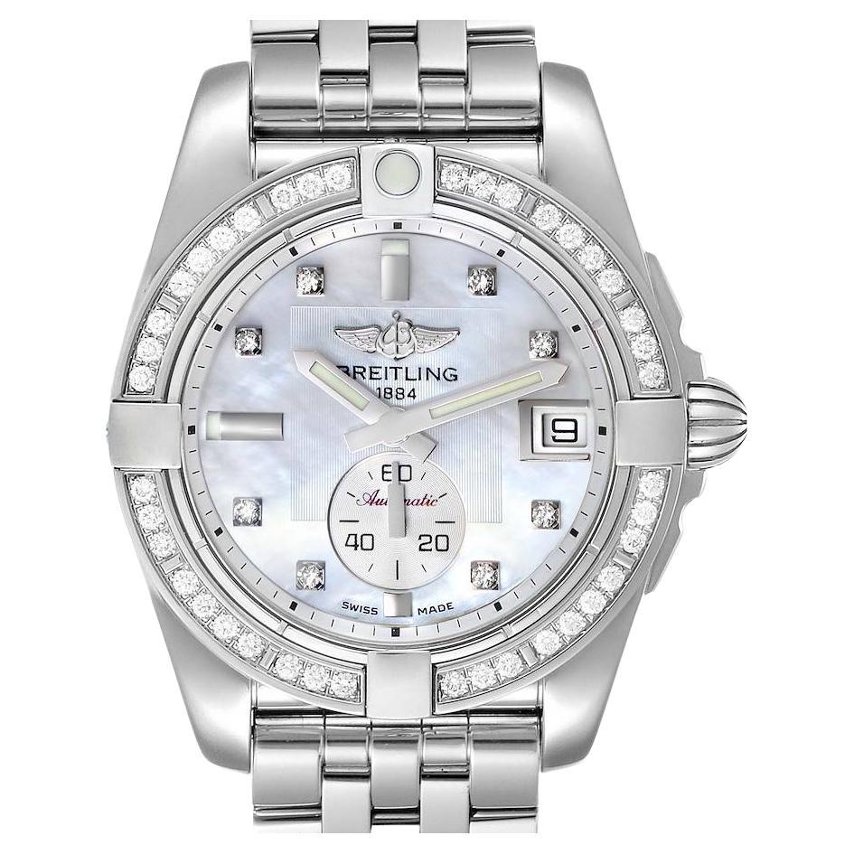 Breitling Galactic 30 Steel Rose Gold Diamond Ladies Watch C71340 For ...